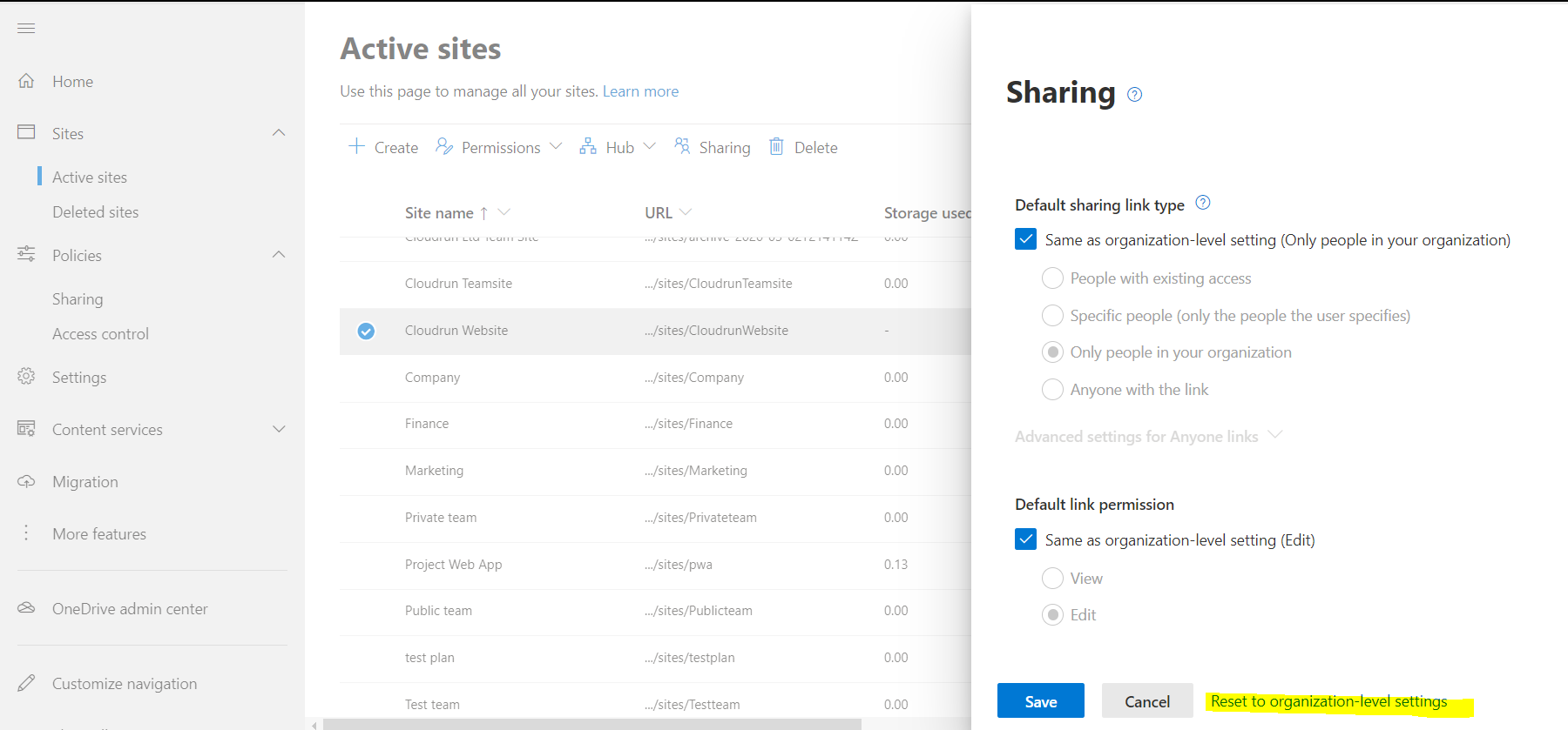 Applying SharePoint sharing policy settings to all of your Teams – Cloudrun