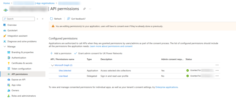 Add Sharepoint Online Lected Permissions Using Graph Powershell Cloudrun